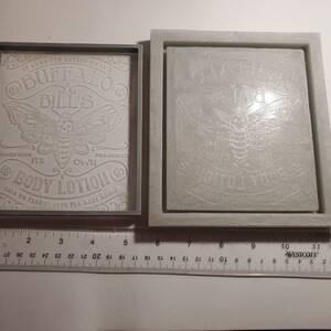 BIG Buffalo Bill Big Tray With Rim 6x5 Inch Acrylic Big Coster Shiny ...