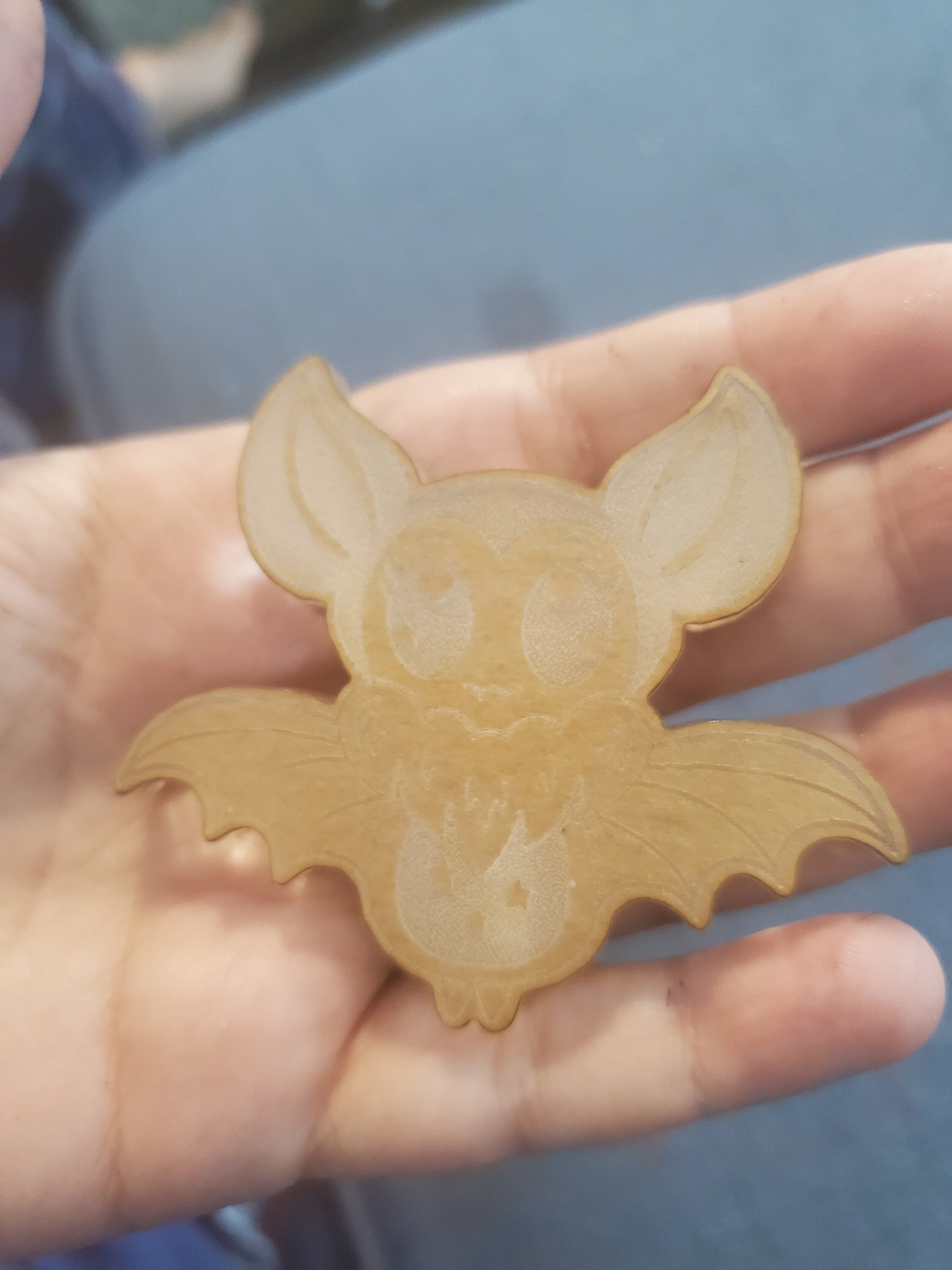 Kawaii Bat Silicone Mold 2.5 in and 1/4 Inch Thick Flat Jewelery Making ...