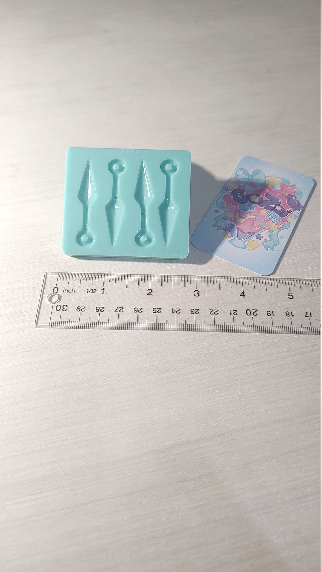 4 Mini KUNAI Weapon Silicone Mold 2 Inch 3D Handmade Sculped Mold ...