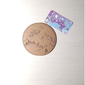 Alien Adaption Coaster Ufo Flying Saucer DIY 4.5 Inch 3/16 Inch Thick ...