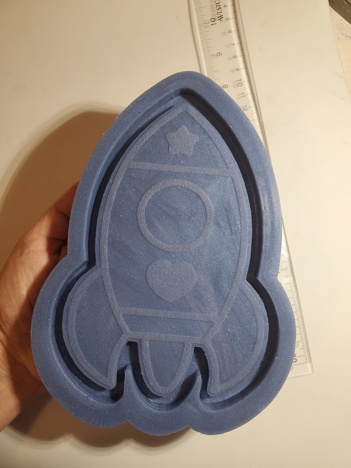 Space rocket tray silicone mold 7in big 9mm 3/8 inch thick | Etsy