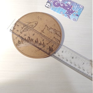 Alien Adaption Coaster Ufo Flying Saucer DIY 4.5 Inch 3/16 Inch Thick ...