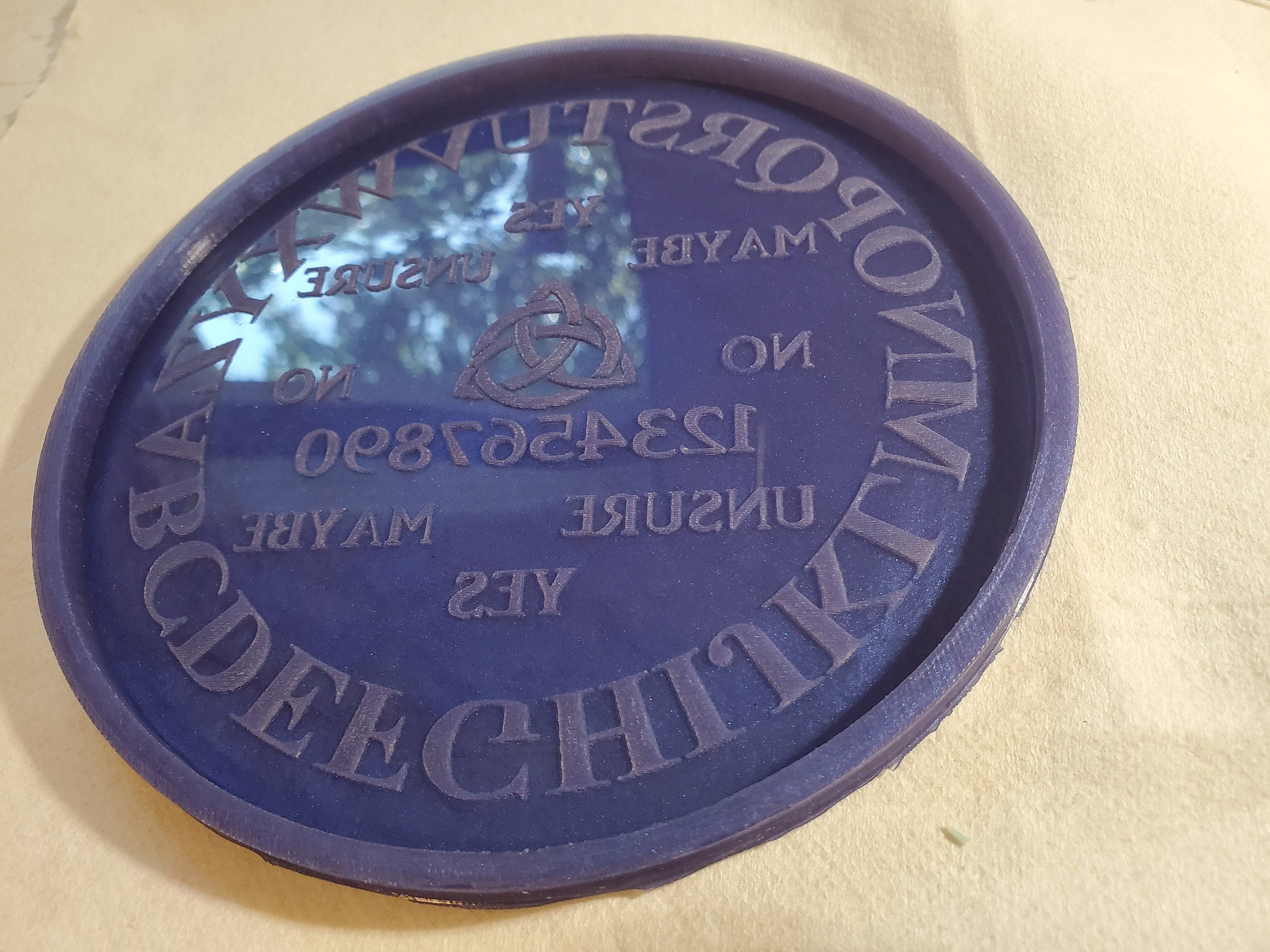 6 Inch Ouija Pendulum Circle Tray Ouija Board Silicone Mould Coaster 1/ ...