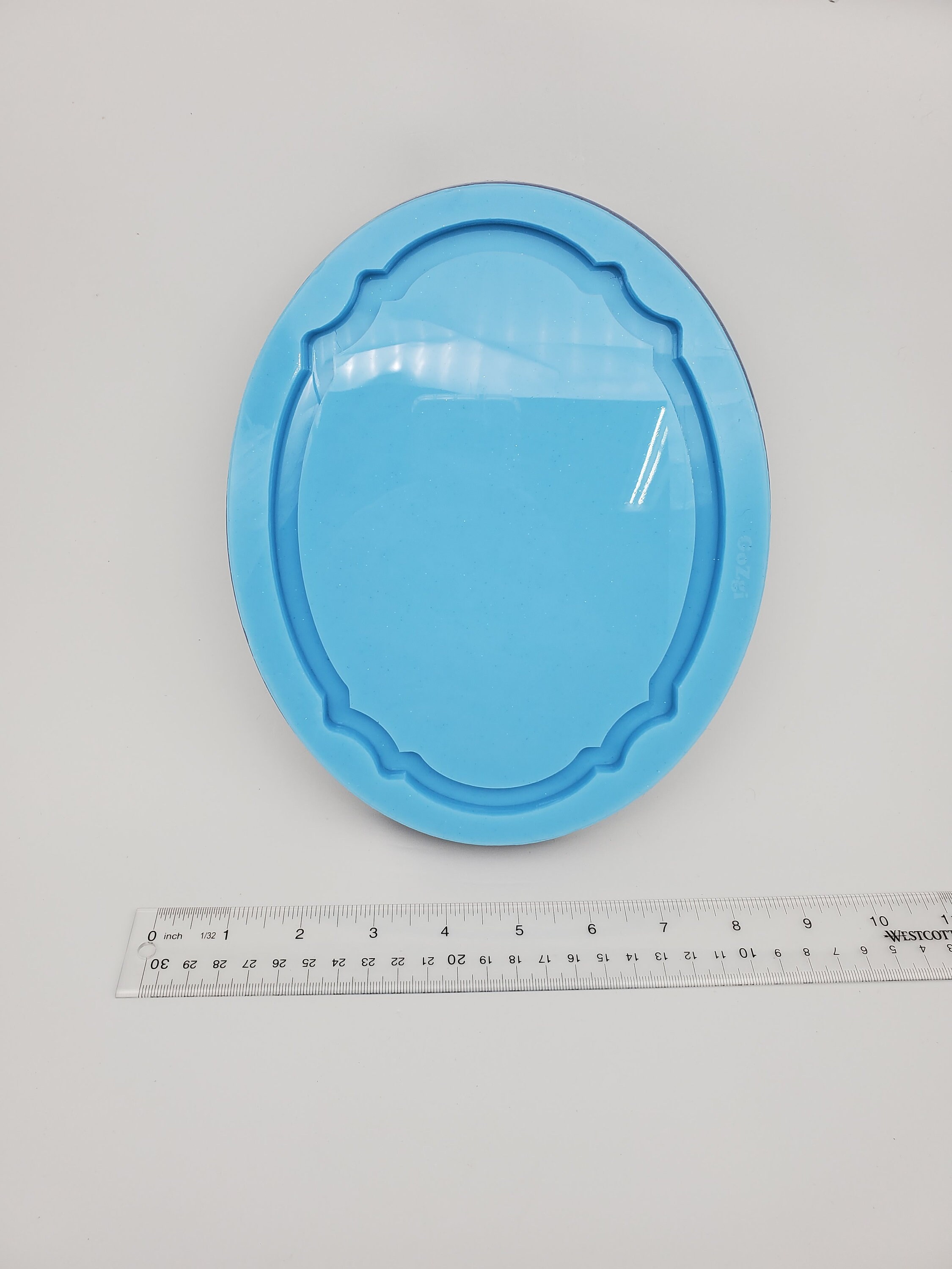 8 Inch Tray Oval Cameo Picture Frame Trinket Silicone Mold Tray Acrylic ...