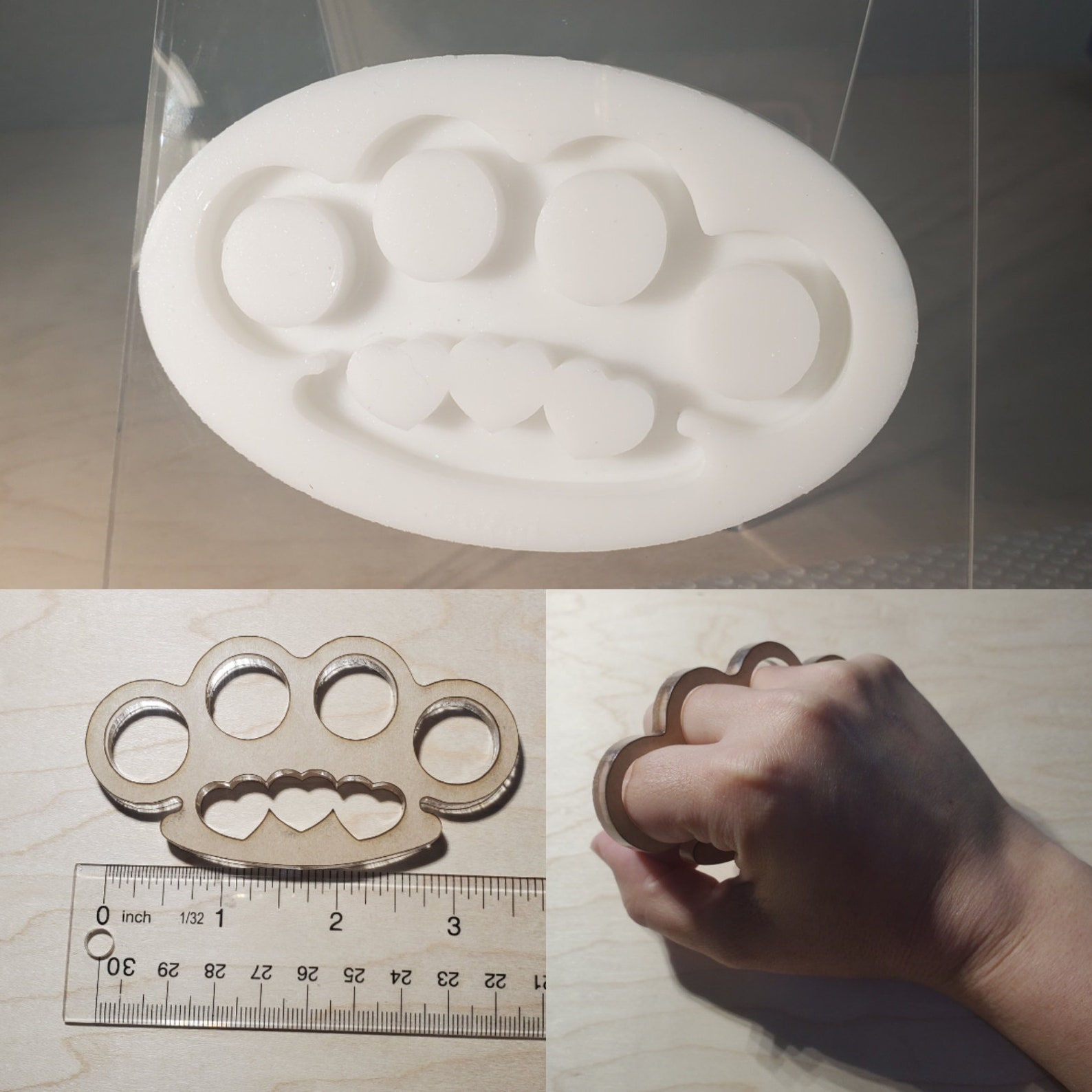 Knuckle Duster Style This is NOT a Weapon. Decorative Item 3.75 Inch ...