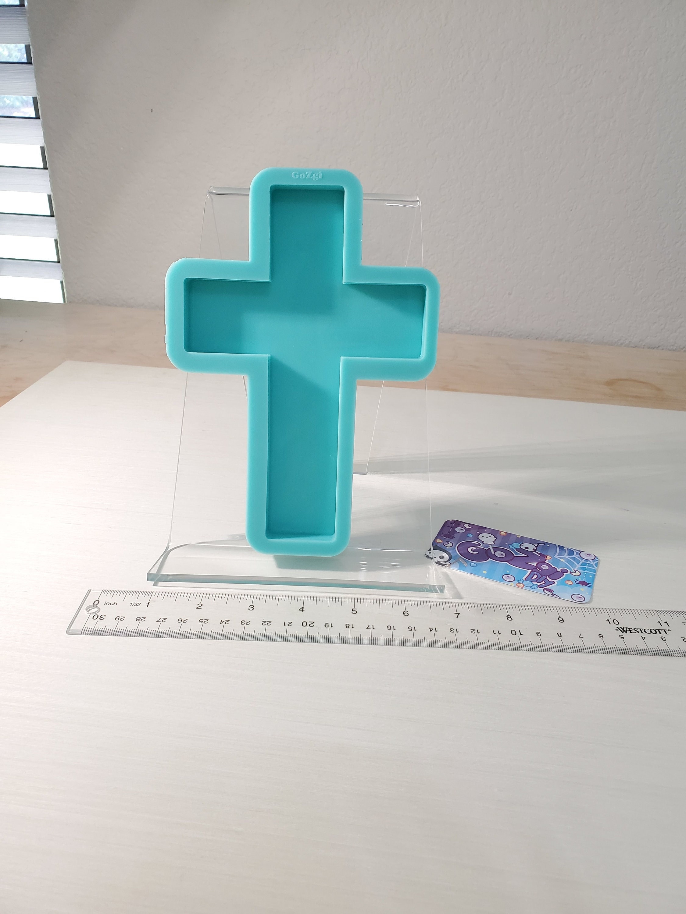 Big and Thick Cross 7 Inch and Almost 1/2 Inch Thick Wall Decor Shiny ...
