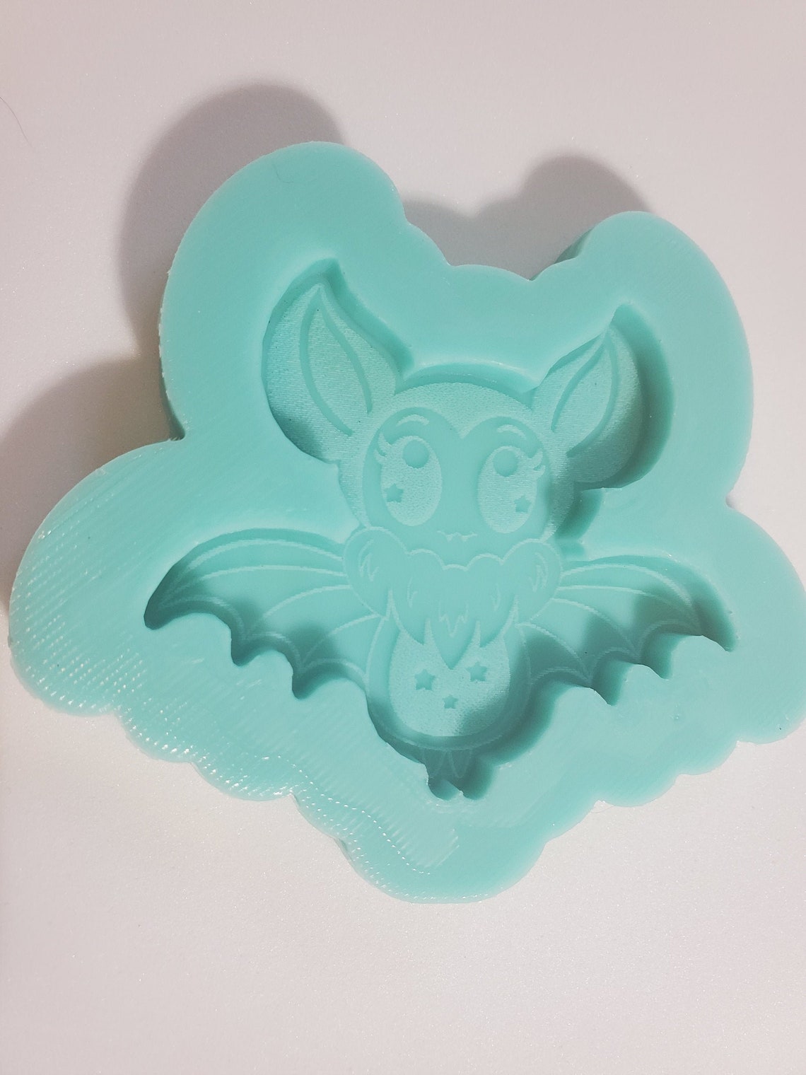 Kawaii Bat Silicone Mold 2.5 in and 1/4 Inch Thick Flat Jewelery Making ...