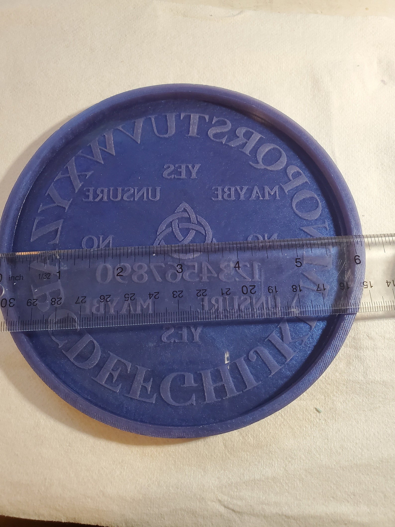 6 Inch Ouija Pendulum Circle Tray Ouija Board Silicone Mould Coaster 1/ ...