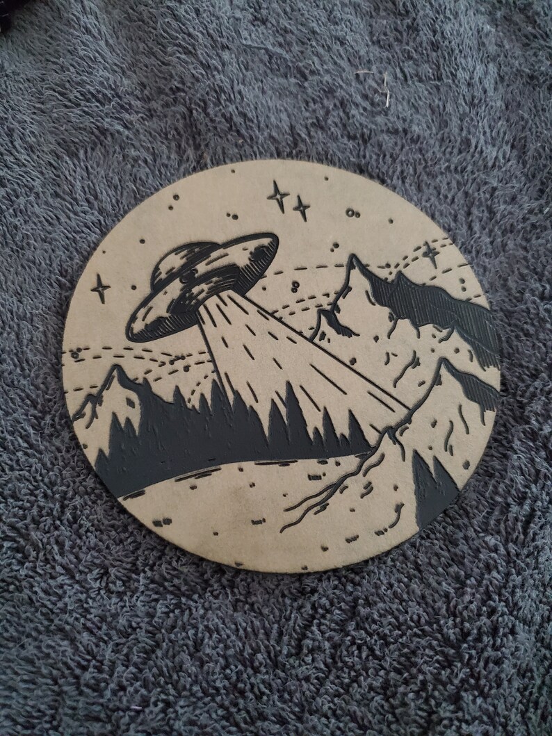Alien Adaption Coaster Ufo Flying Saucer DIY 4.5 Inch 3/16 - Etsy