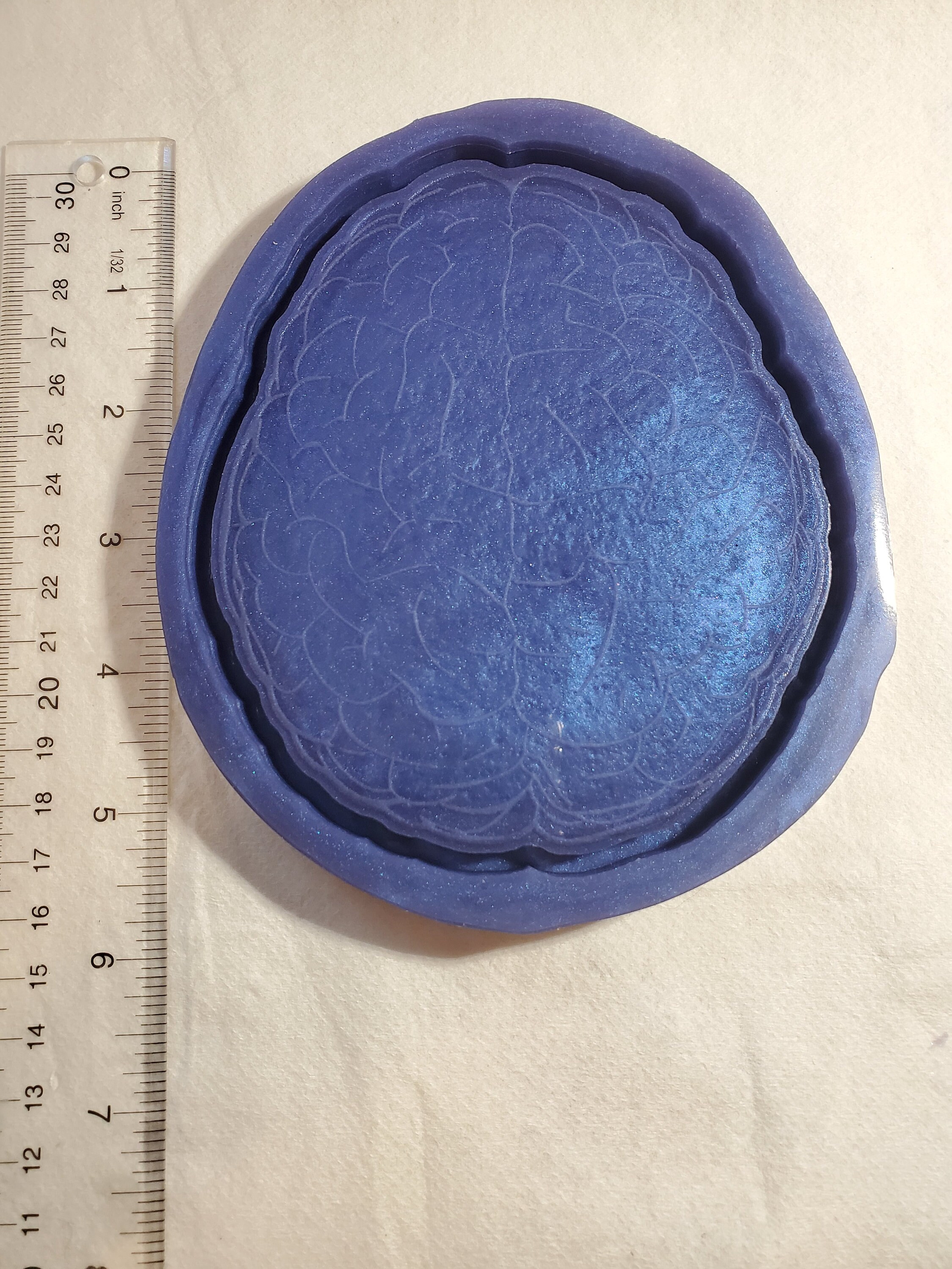 Brain Tray Silicone Mold Shiny Acrylic Blank Big Mold Deep Coster Shiny ...