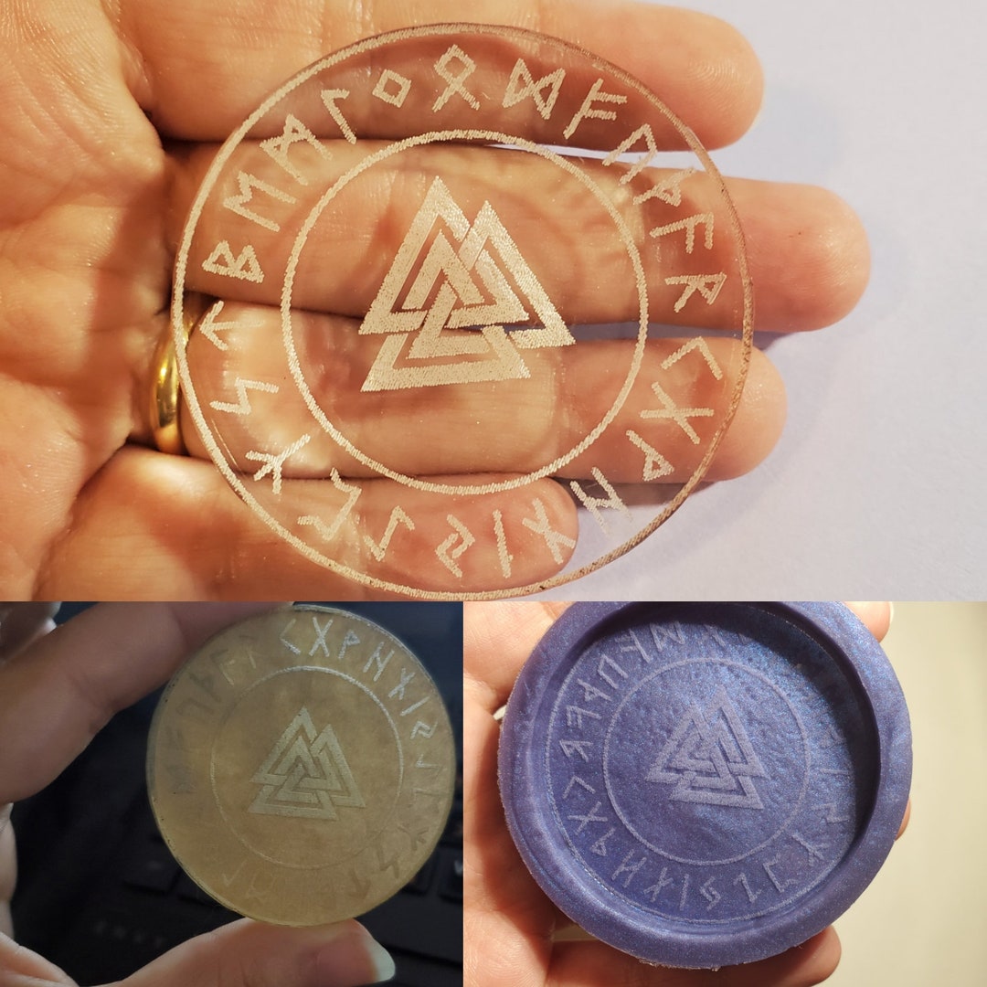 Viking Silicone Mold 2 Inch Valknut Runes 1/4 Inch Thick Acrylic ...