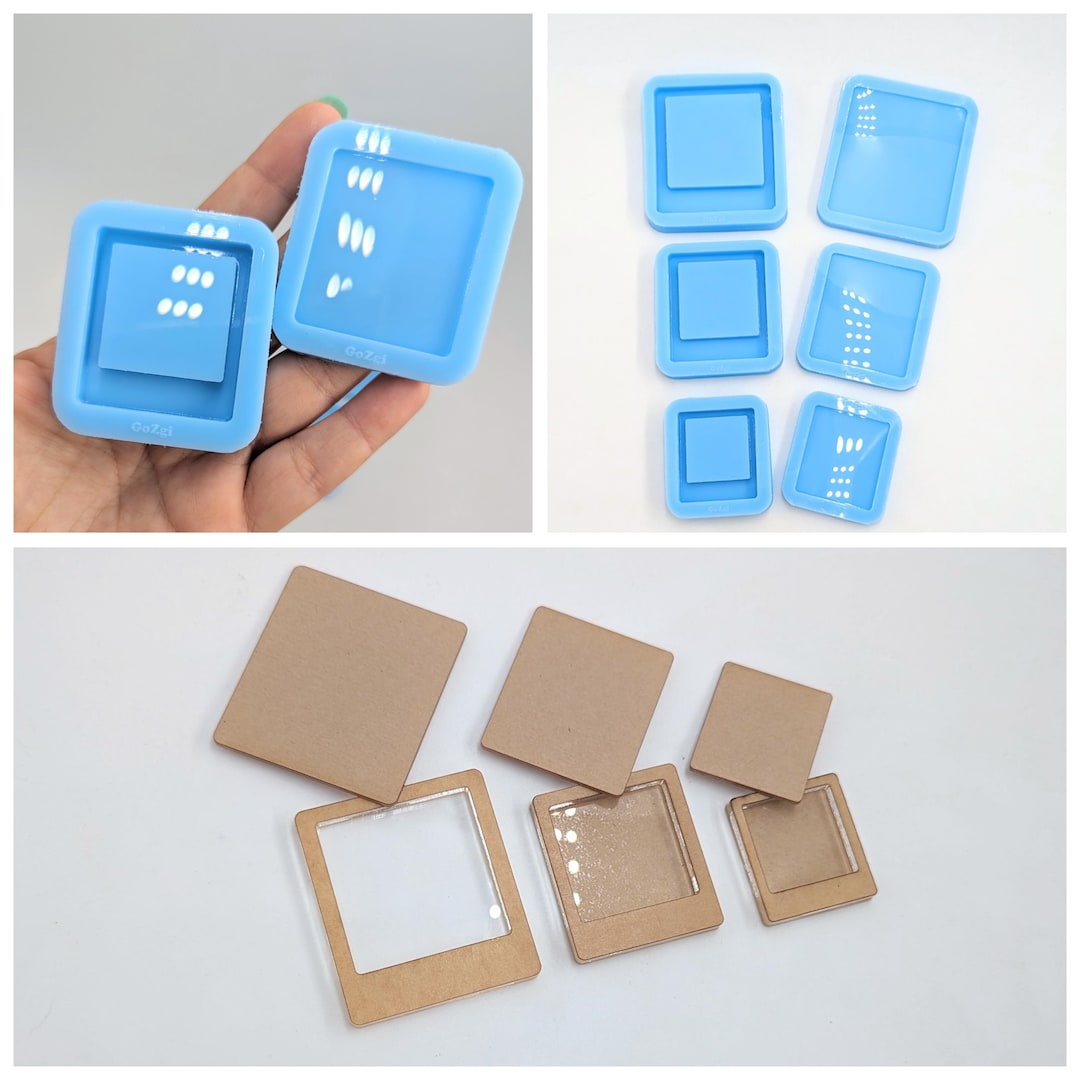 Polaroid +free EZ Shaker Top Picture Frame Silicone Mold DIY Resin ...