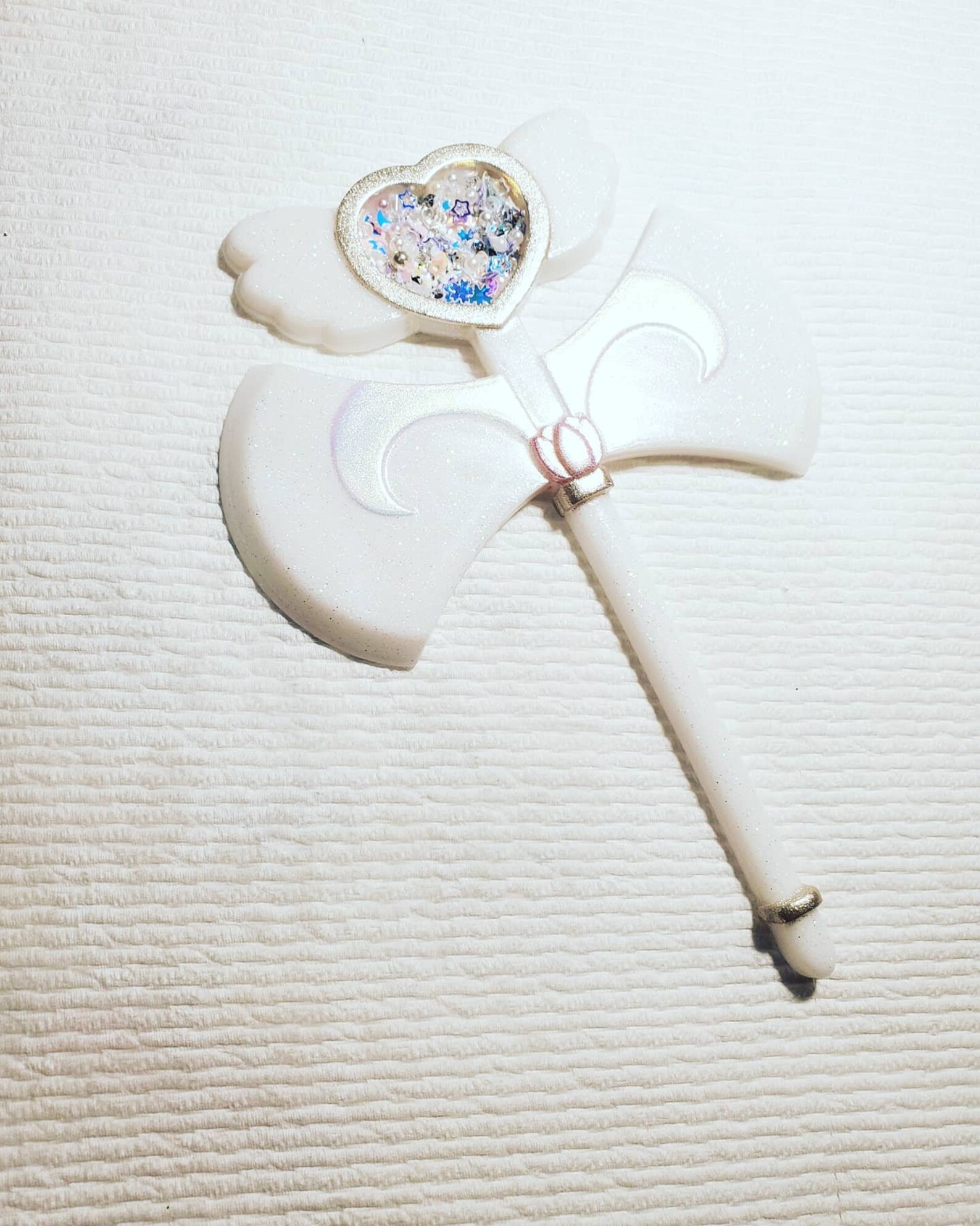 Magical Girl Weapon Axe Wand Big Heart Wings Shaker Silicone - Etsy