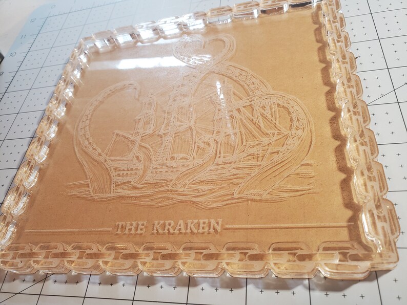 XL Kraken Story Tray Ship Dish or Wall Decor Acrylic Cut and | Etsy