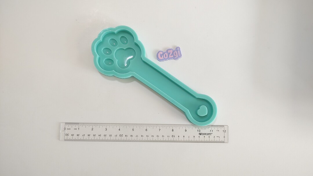 Paw Paddle 10 Inch Silicone Mold for Resin DIY Wand 12mm Thick 25cm ...