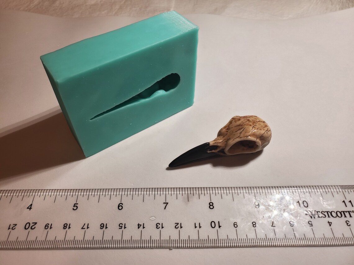 Raven Head Skull Head Silicone Mold Jewelery Making Pendant Charms ...