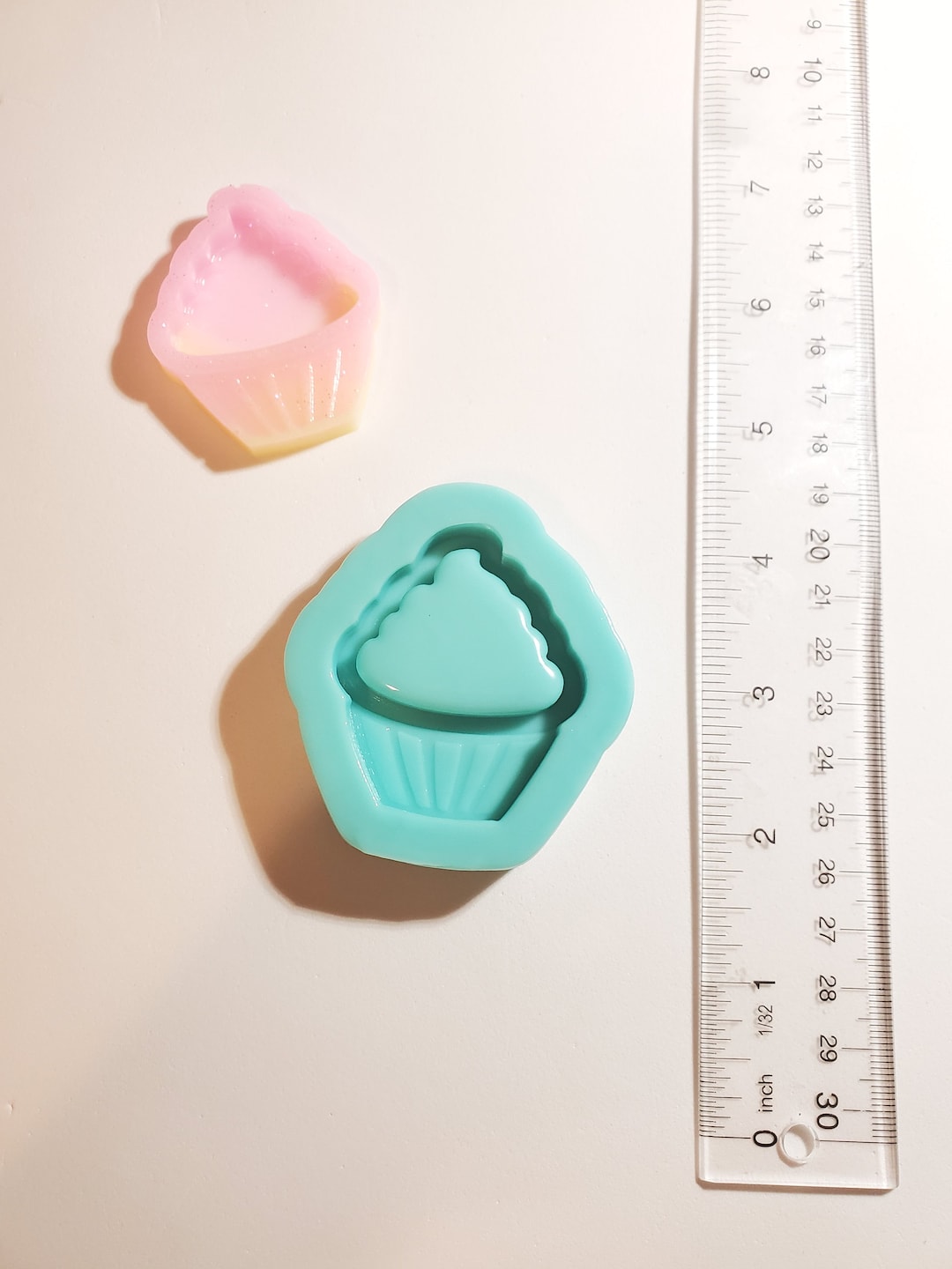 Cupcake Shaker 2in Silicone Mold for Jewelery Making Pendant Charms ...