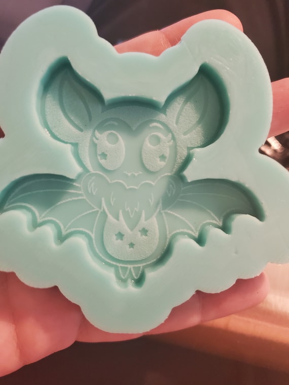 Kawaii Bat Silicone Mold 2.5 in and 1/4 Inch Thick Acrylic | Etsy