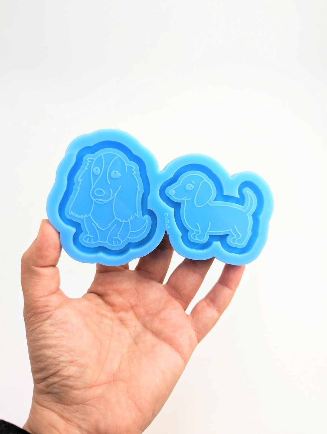Dachshund Dogs Set 2 Shakers or Charms Silicone Mold Chubby Wiener Dog ...