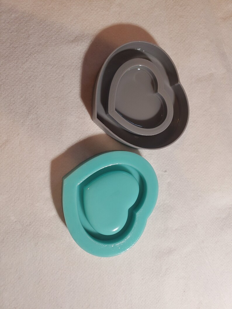 Cubby Kawaii Heart Shaker 2in Silicone Mold Jewelery Making - Etsy