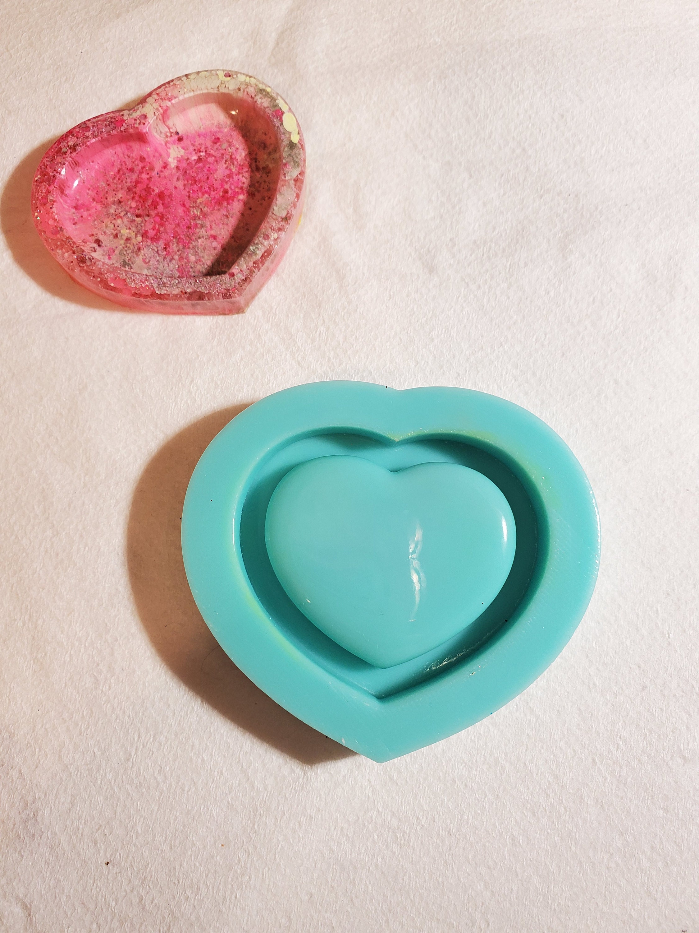 Cubby Kawaii Heart Shaker 2in Silicone Mold Jewelery Making - Etsy