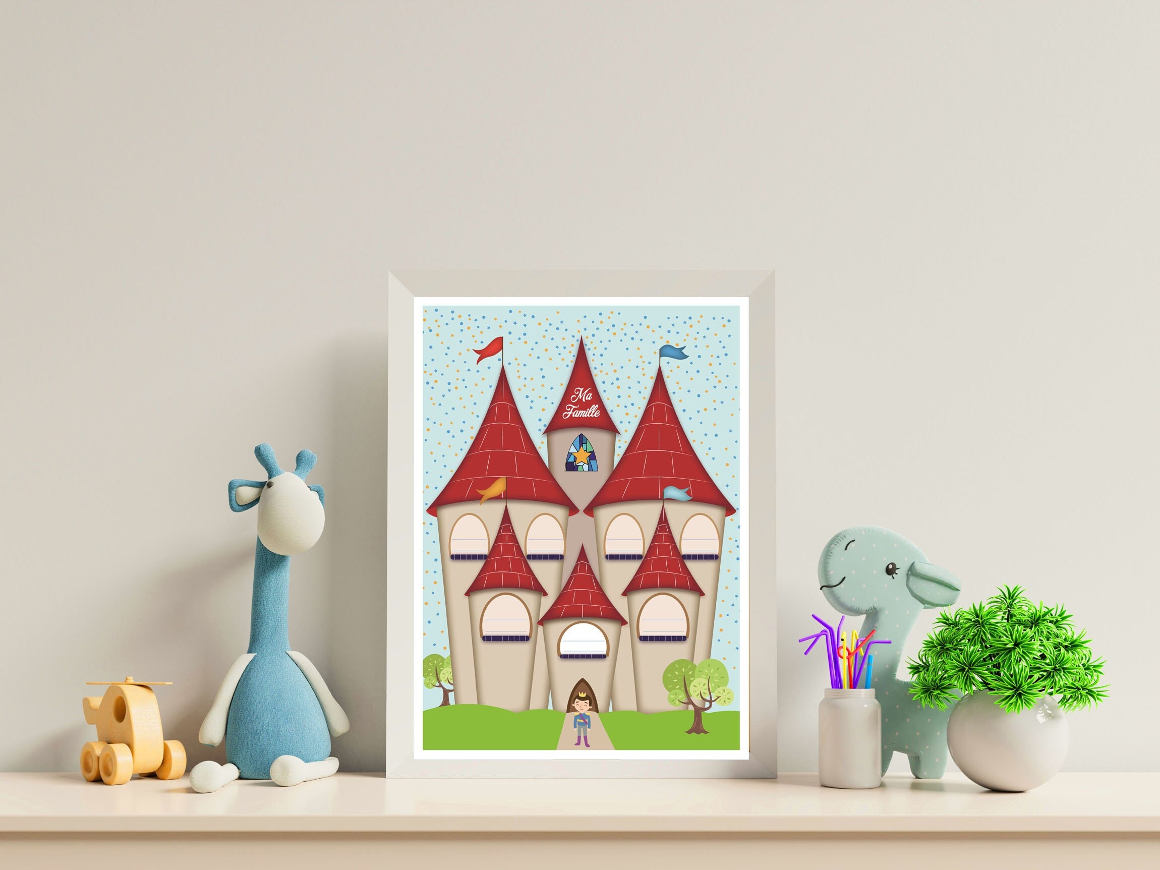 Children's Castle Family Tree Poster - Etsy