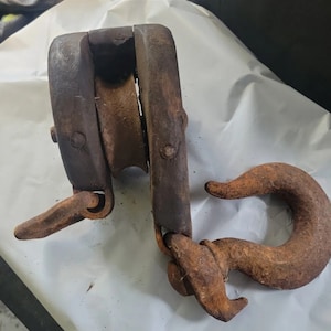 Antique Snatch Block Pulley With Swing Away Hook rare 12 - Etsy