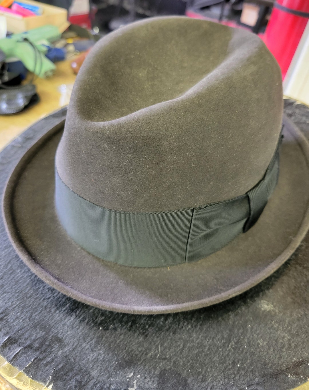 Vintage John Franks Fedora Hat Mens 7 Westfield-plainfield Cavanagh ...