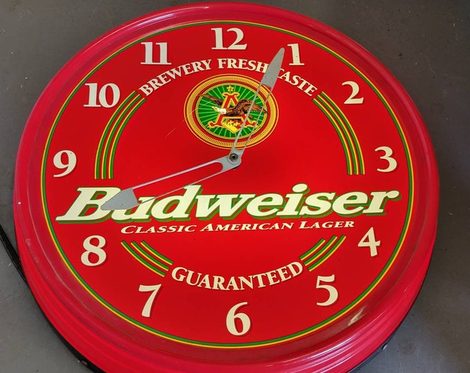 Vintage Everbrite Electric Signs BUDWEISER Clock/ Sign 19 " Works - Etsy