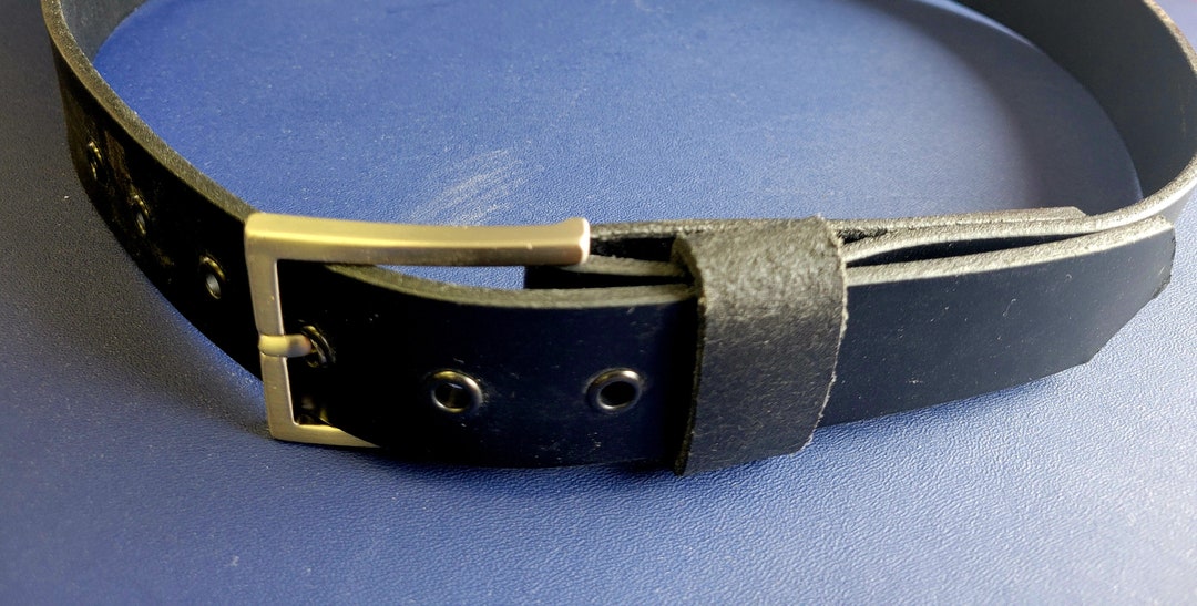 1pc Leather Gun Belt Full Grain Heavy Duty Nickel Plated Brass Buckle ...