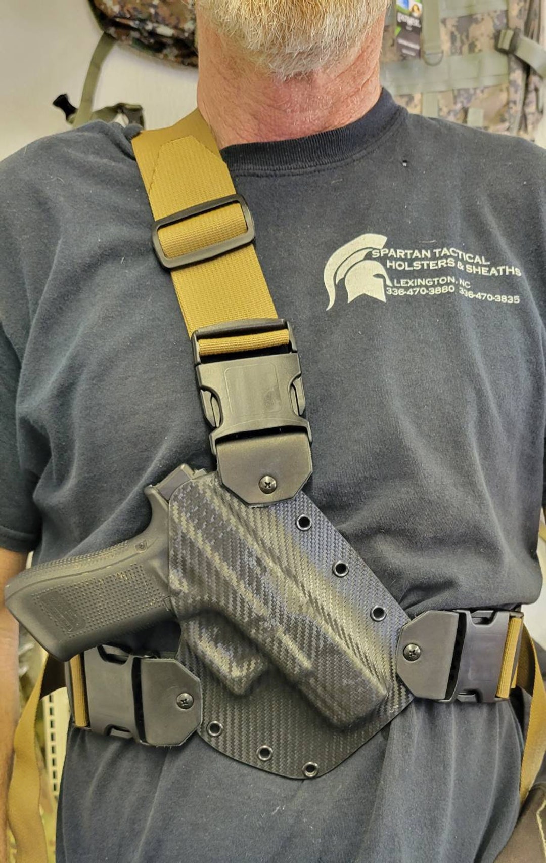 Bersa Thunder 380 Universal Chest Sling and Kydex Holster 2" Mil-spec ...