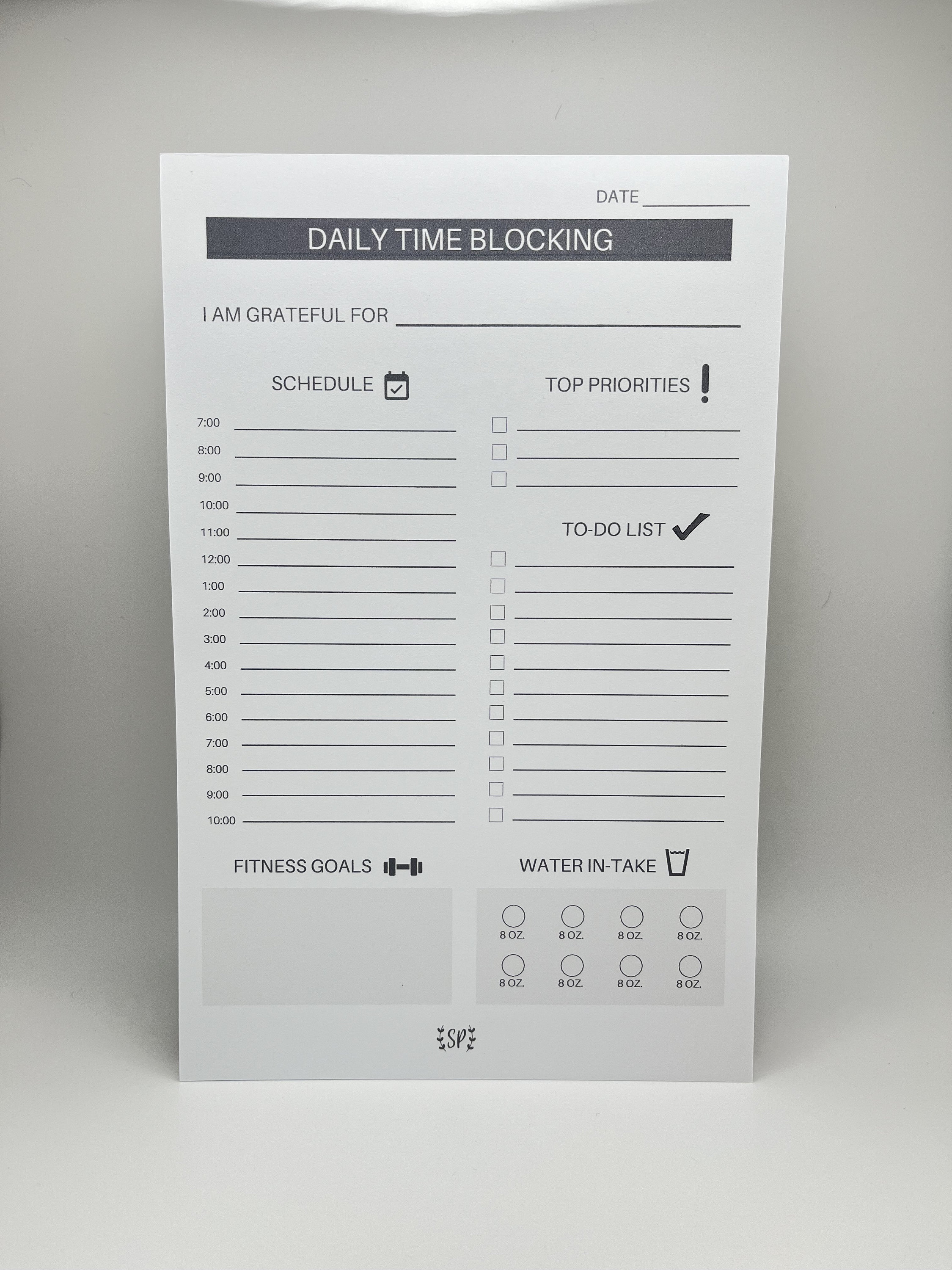 Daily Time Blocking Notepad To Do Notepad Simple Planner Minimal To Do