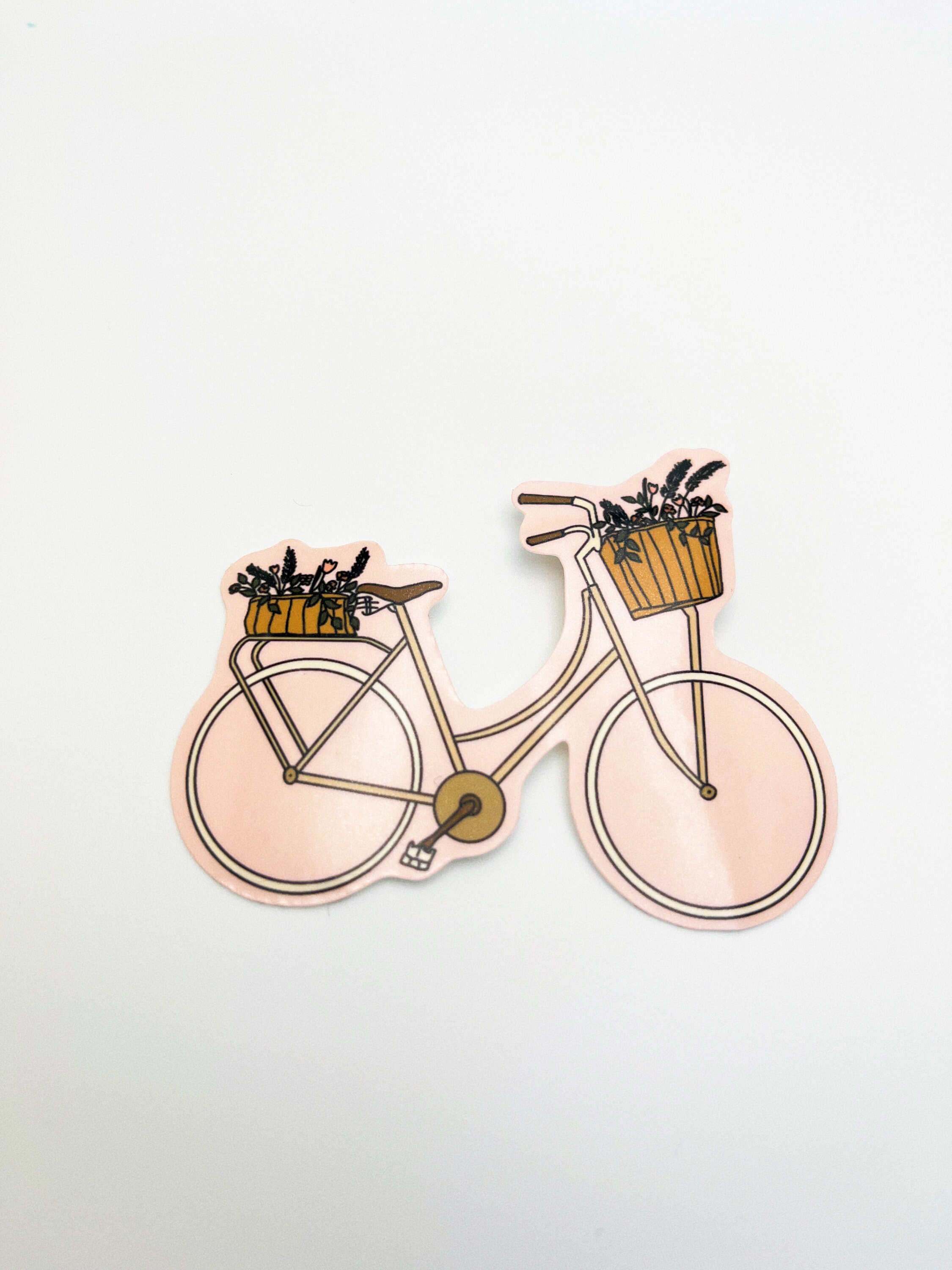 Vintage Bike With Flowers Sticker Bicycle Cute Colorful Retro Water ...