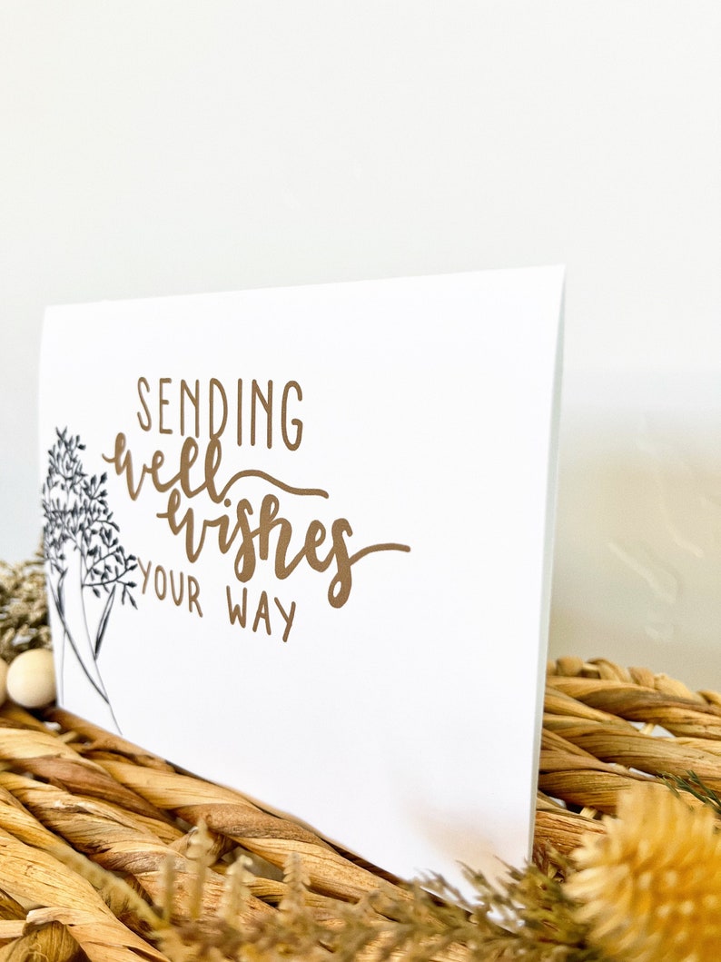 Sending Well Wishes Your Way Greeting Card Cute Card Encouraging Card ...