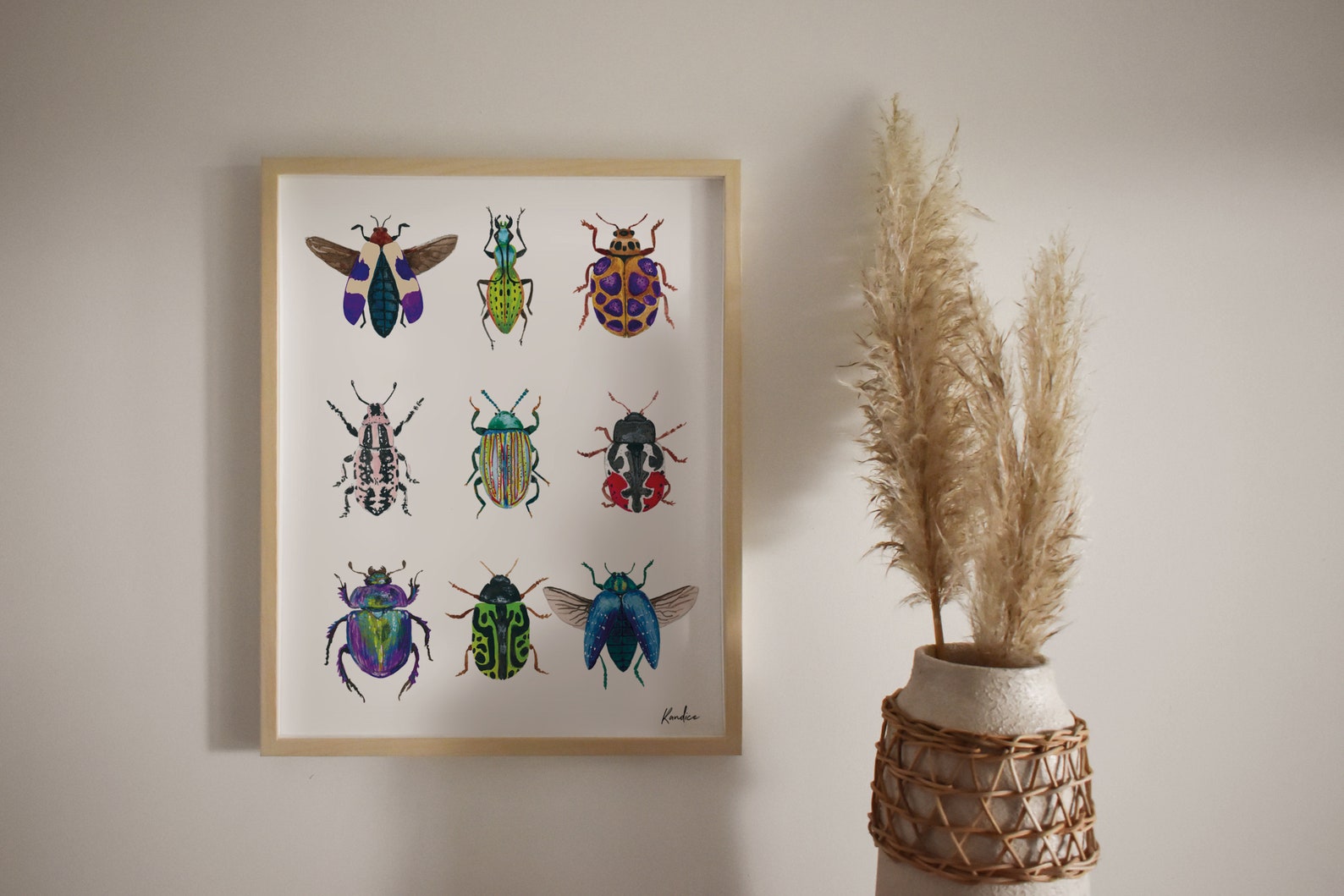 Beetle Painting. Signed Art Print | Etsy