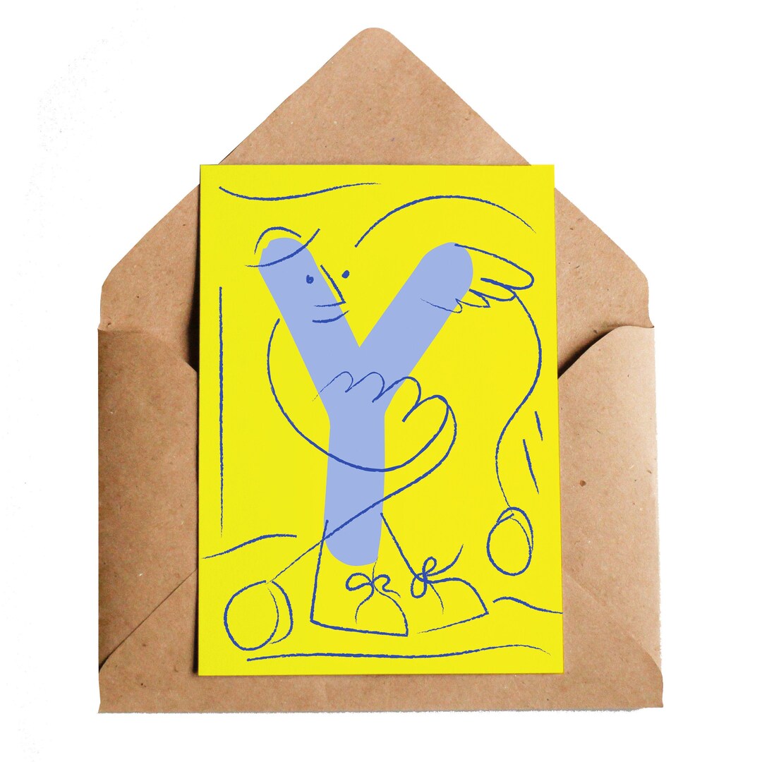 Letter Y | Alphabet Cards | Initials Monogram Names | Illustrated Cards ...