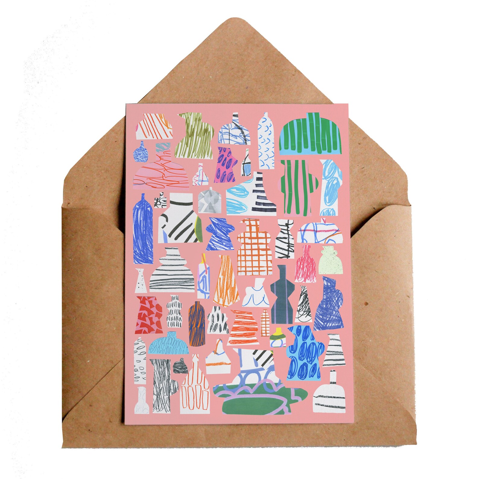 Studio Ceramics Card, A6 | Pottery Throwing Ceramicist Gift | Collage ...