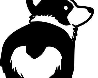 Corgi decal | Etsy