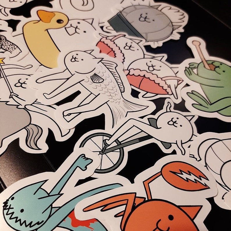 The Battle Cats Stickers | Waterproof | UV Resistant | Individual ...