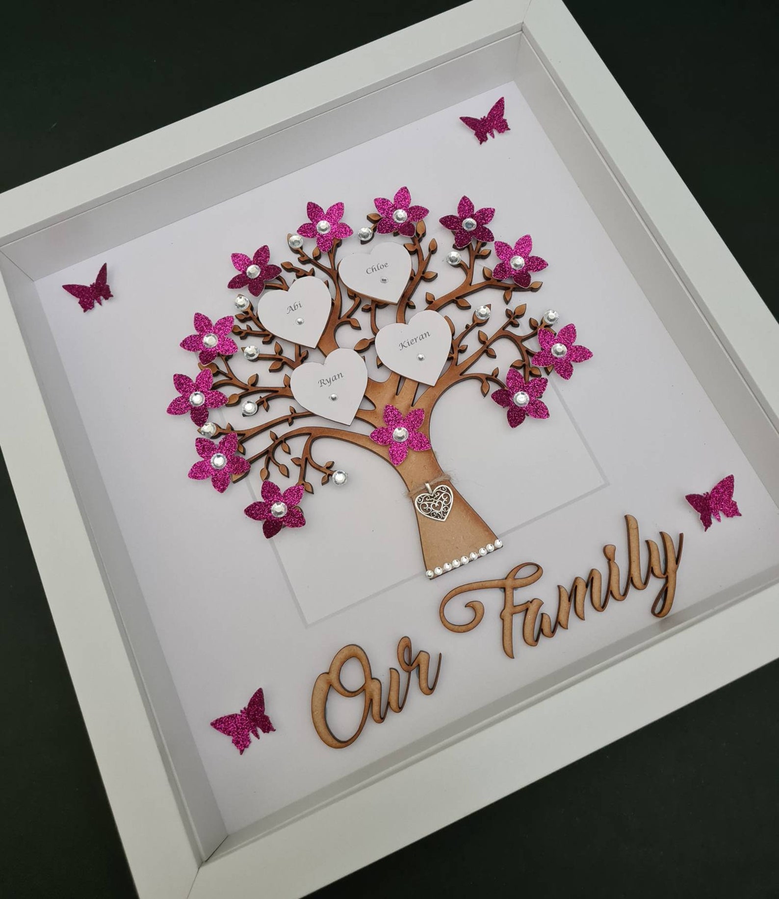Personalised Gift. Family Tree Frame . Family Tree.handmade | Etsy