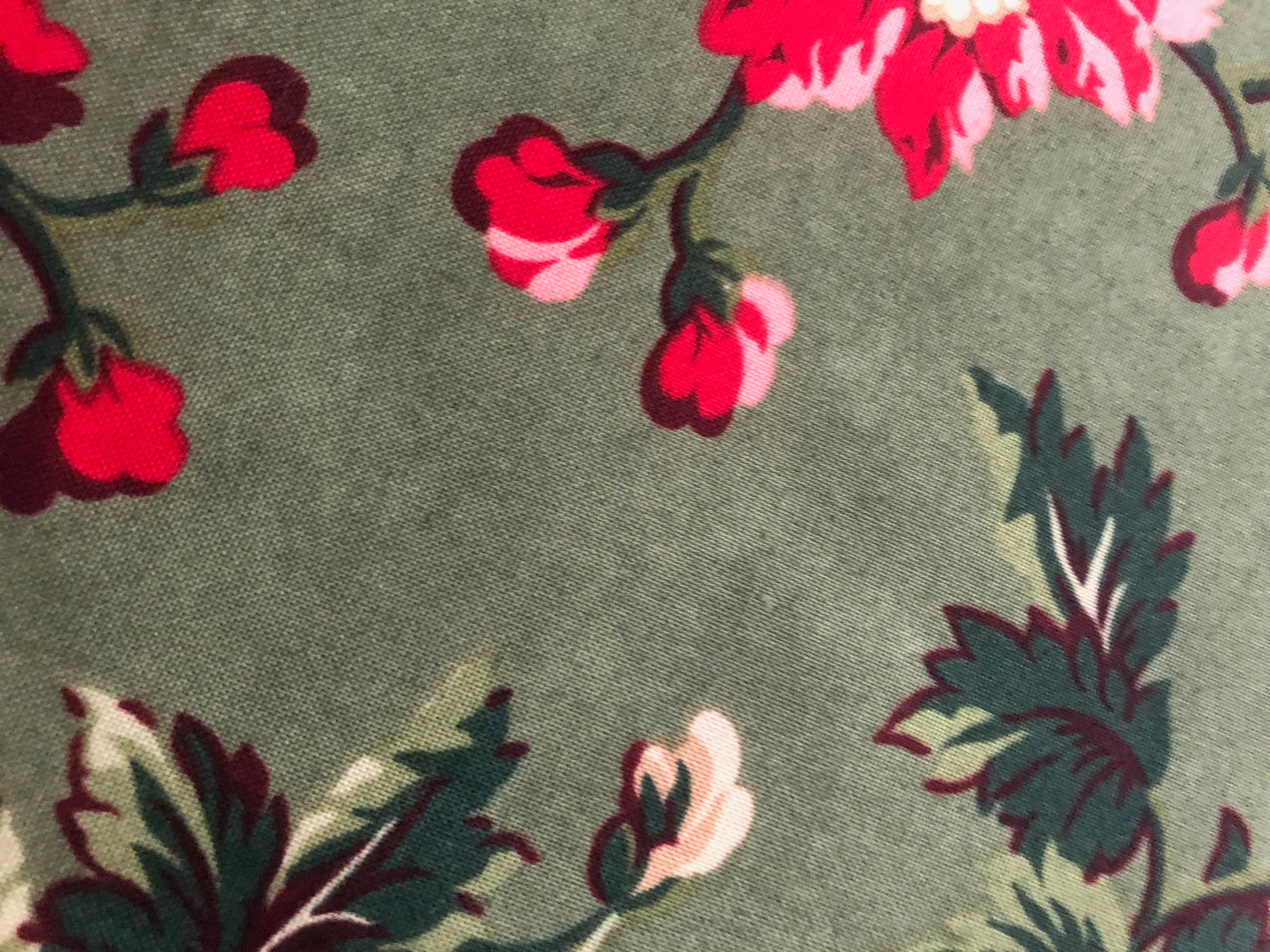 Aubrey Rose by Robyn Pandolph for SSI Two Floral Fabric Lengths Festive ...