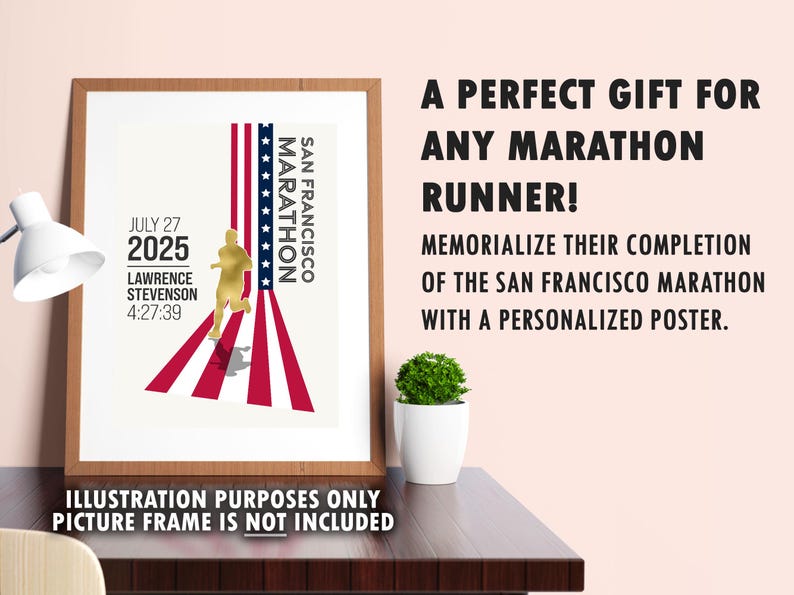 Personalized San Francisco Marathon Poster Print | Customizable Gift ...