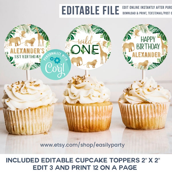 Gold Wild One Cake Topper - Etsy