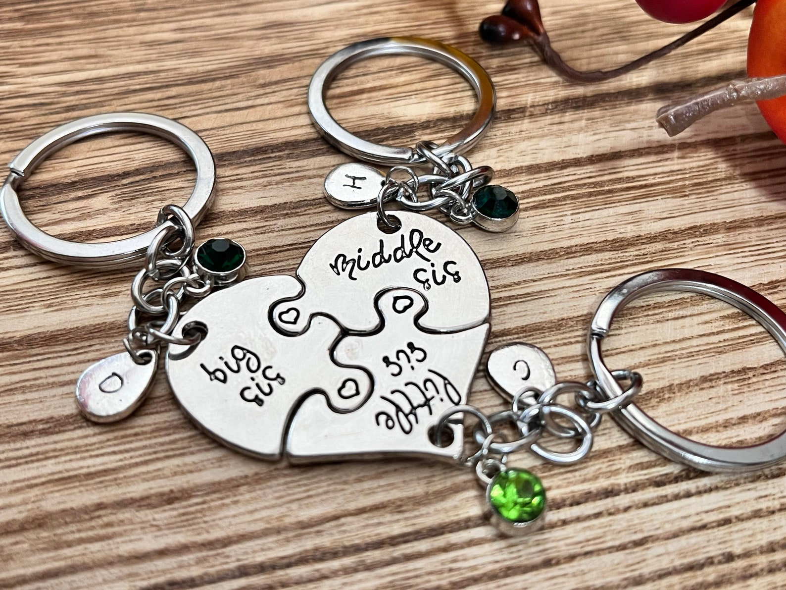 3 Sisters Keychain, Big Sis Mid Sis Lil Sis Keychain, Big Sister ...