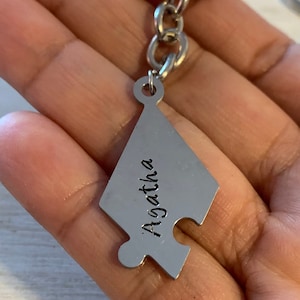 Set of 5, Set of 6, Star Puzzle Piece Family Keychains, Best Friend ...