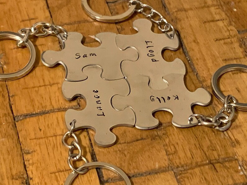 Puzzle Piece Family Keychains Best Friend Puzzle Piece - Etsy