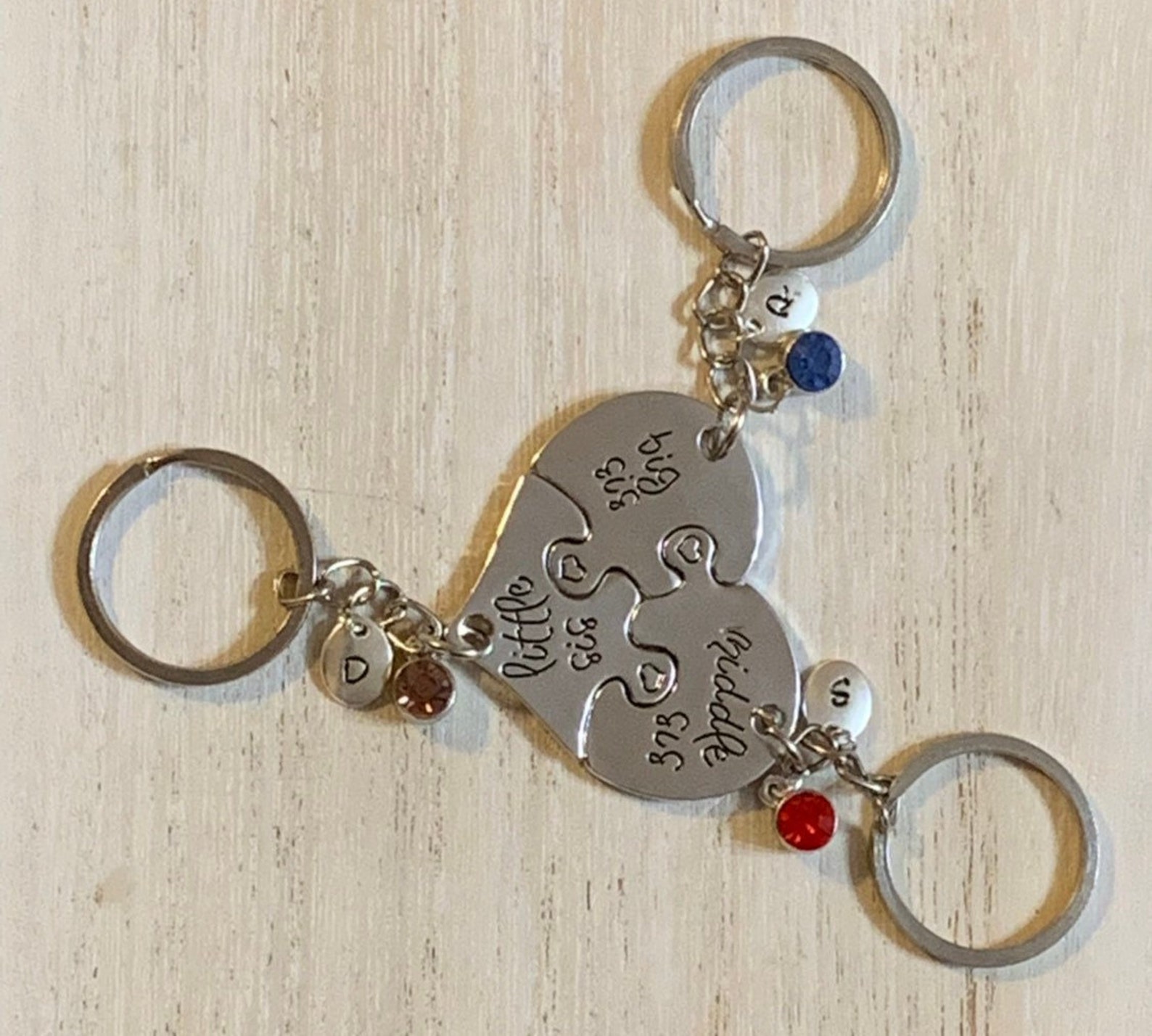 3 Sisters Keychain, Big Sis Mid Sis Lil Sis Keychain, Big Sister ...