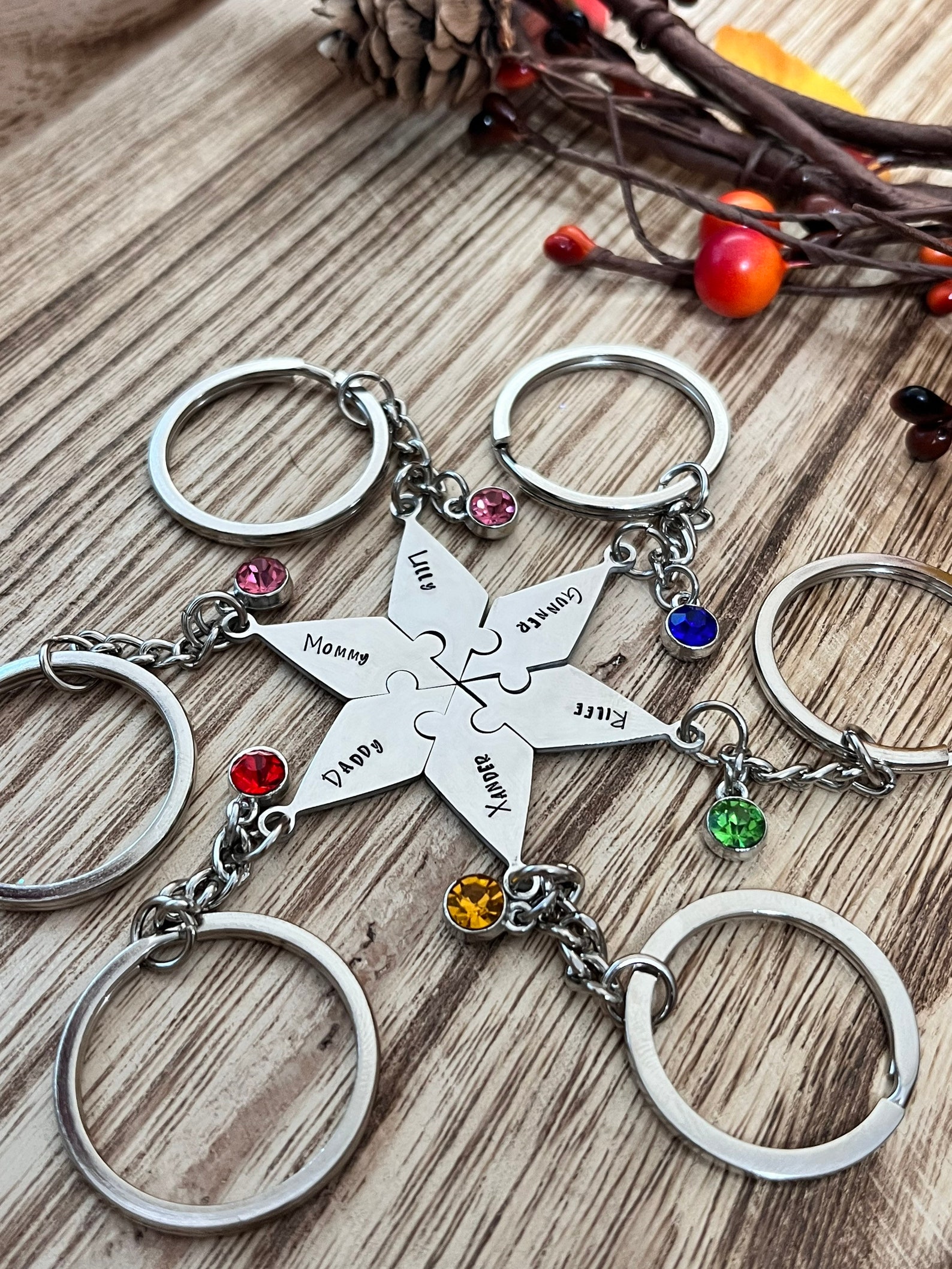 Star Puzzle Hand Stamp Set of 5 Set of 6 Group Puzzle Piece - Etsy