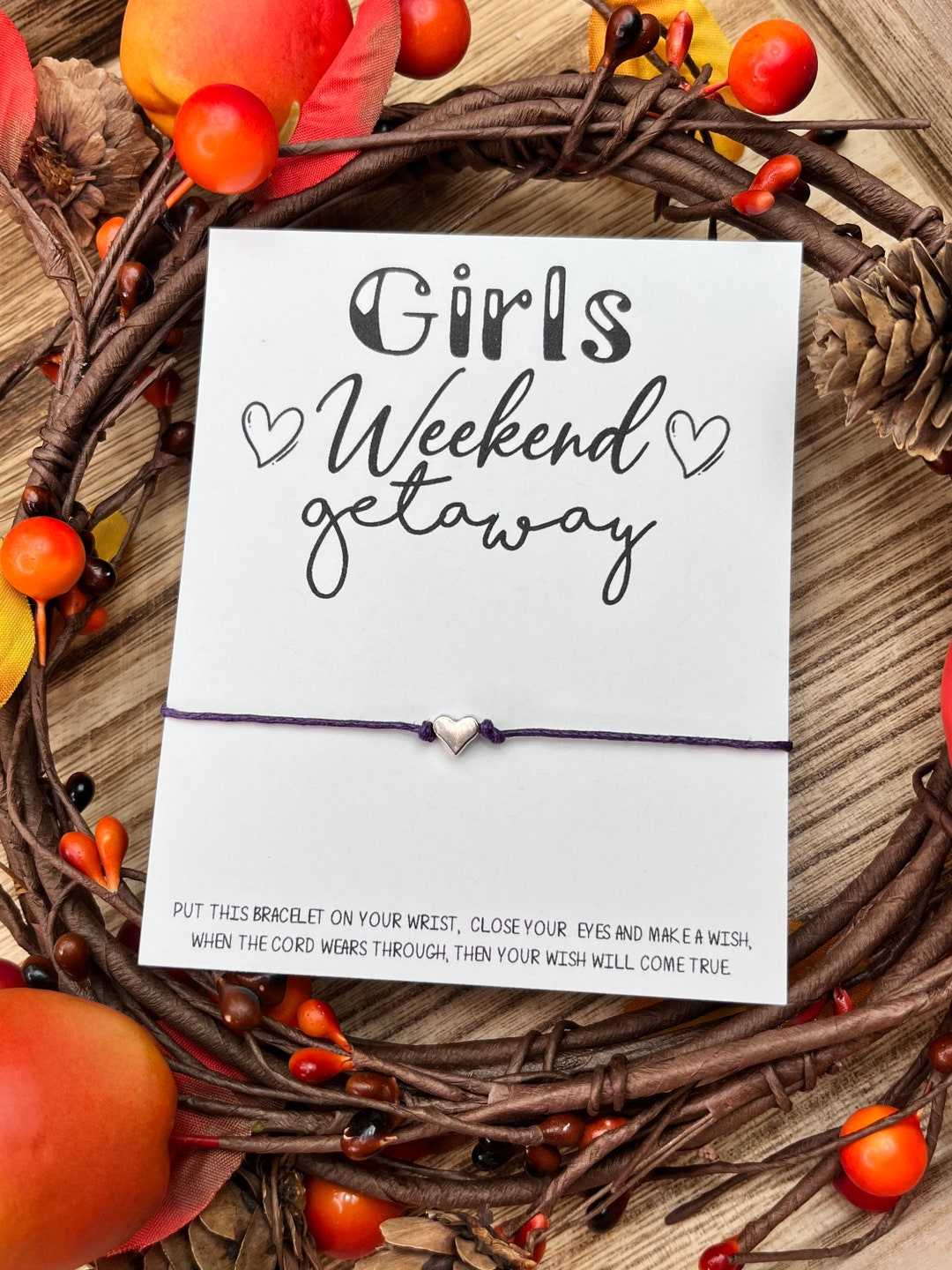 Fun Girls Getaway Gift; Girls Trip; Custom Girls Weekend; Wish Bracelet ...