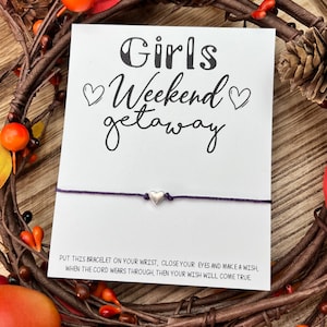 Fun Girls Getaway Gift; Girls Trip; Custom Girls Weekend; Wish Bracelet ...